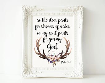 Deer bible verses | Etsy