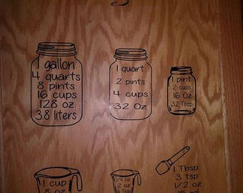 Measuring cups decal | Etsy