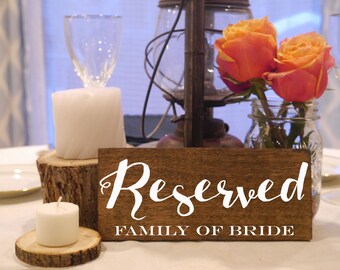 Reserved sign | Etsy