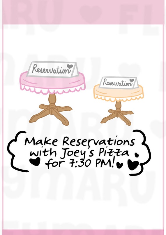 Reservation Planner Stickers Cute Stickers for Erin