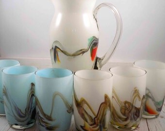 Hand blown pitcher | Etsy