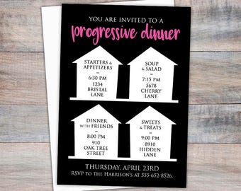 Progressive dinner | Etsy