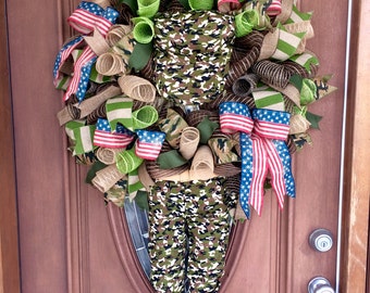 Army wreath | Etsy
