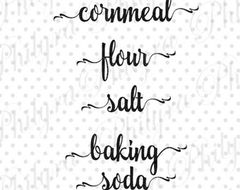 Canister labels svg | Etsy