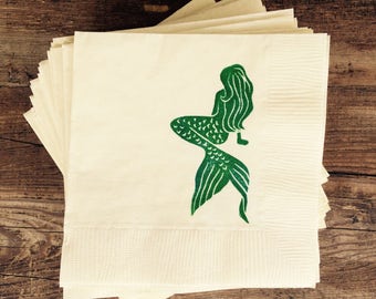Mermaid napkins | Etsy