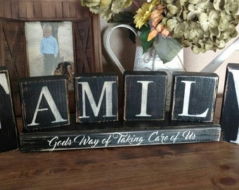 Family block letters | Etsy