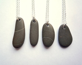 Beach stone necklace | Etsy