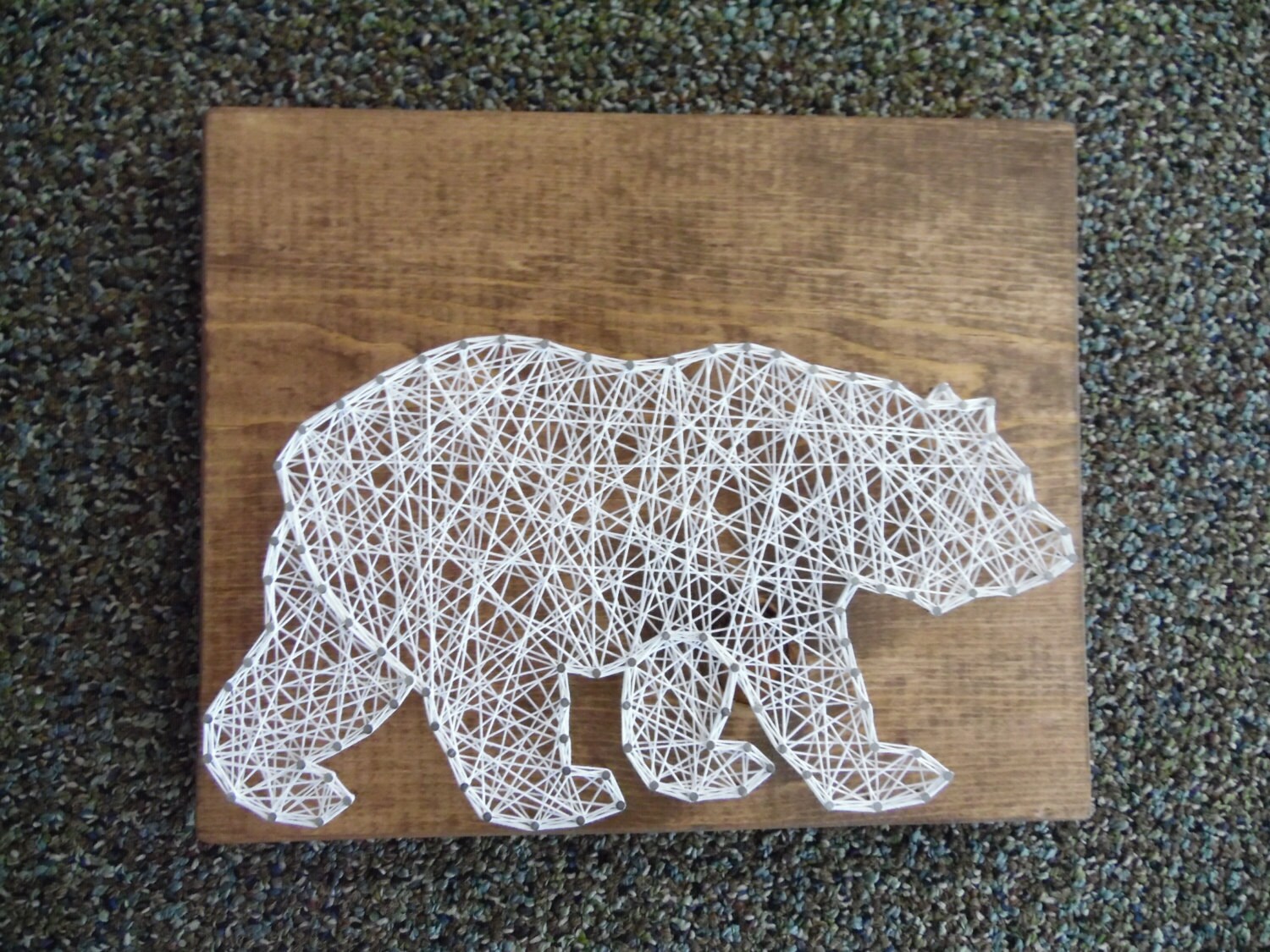 Bear String Art Grizzly Bear String Art Cabin Decor