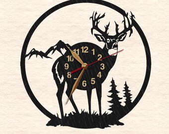 Deer clock | Etsy