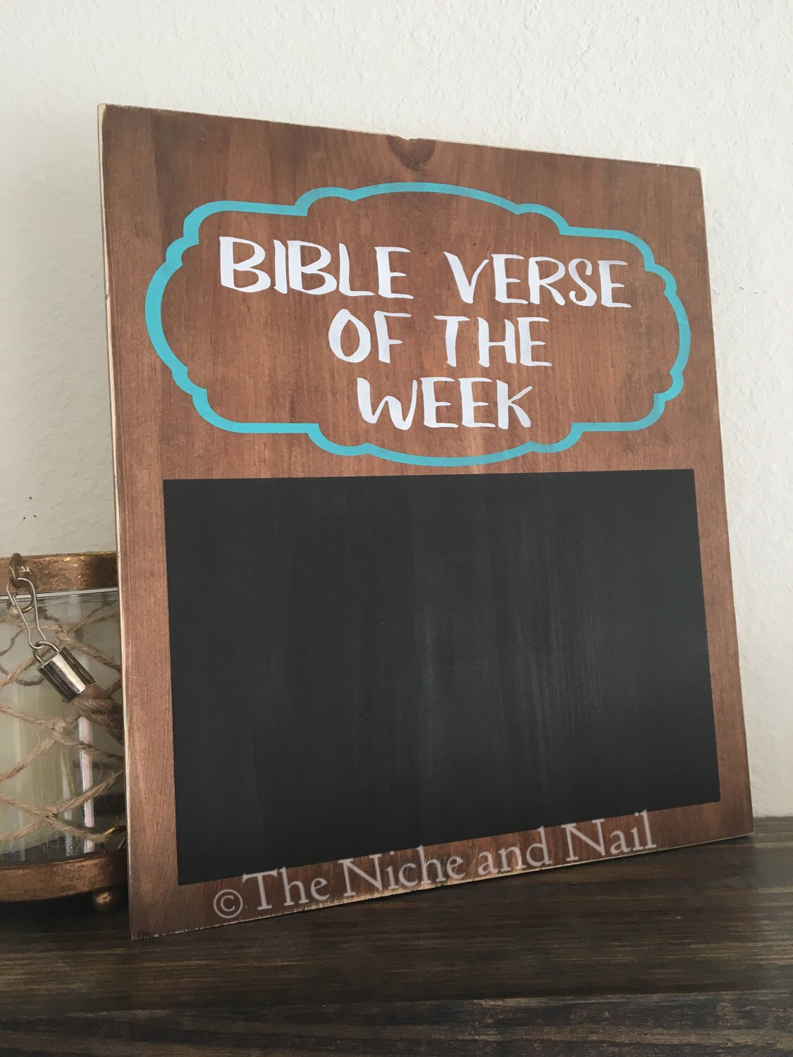 Bible Verse of the Week Chalkboard Wood by TheNicheAndNailDecor