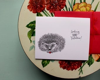 Hedgehog valentine | Etsy