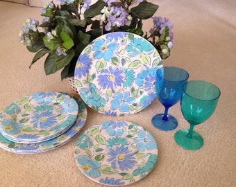 Turquoise dinnerware | Etsy