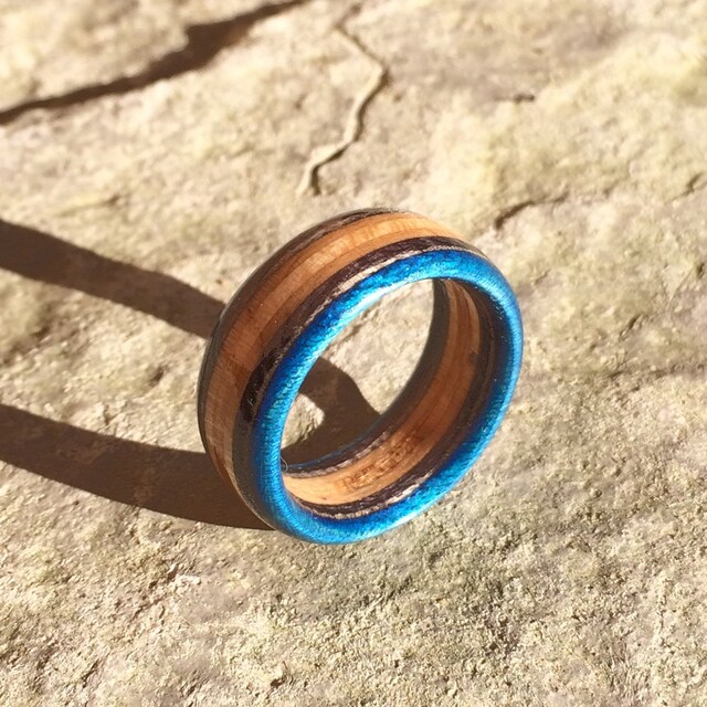 Recycled Skateboard Rings by skatelifeshop on Etsy
