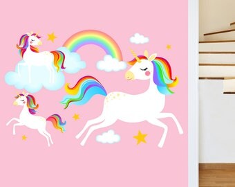 Rainbow wall decal | Etsy