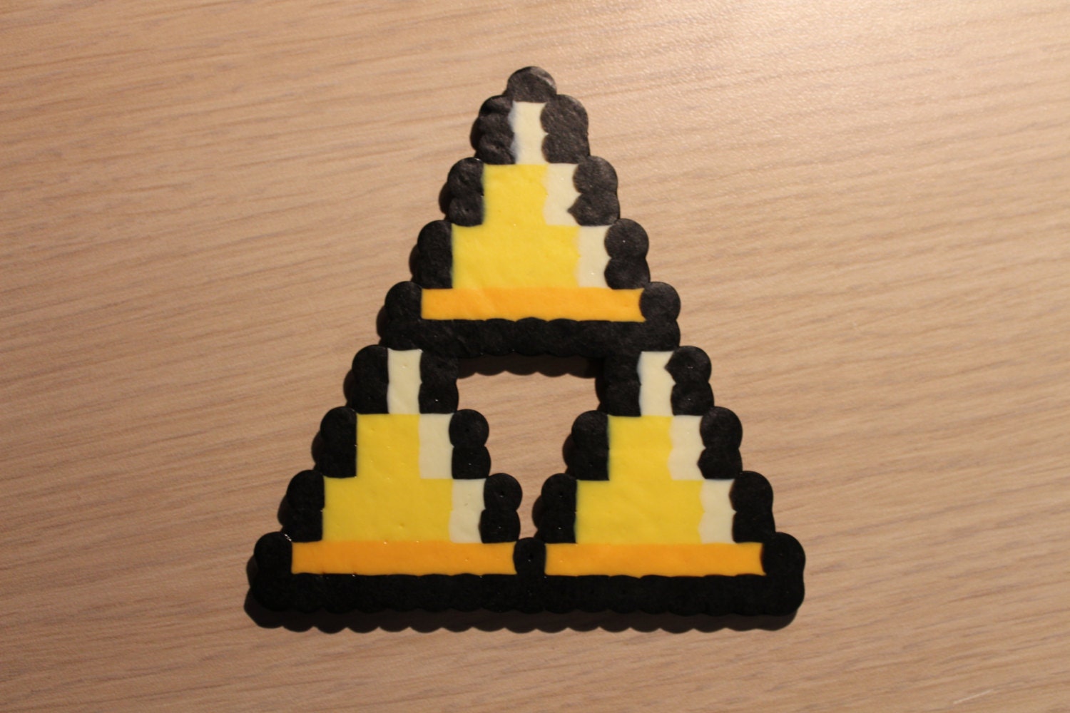 Triforce Pixel Art Bead Sprite from the Legend of Zelda Series