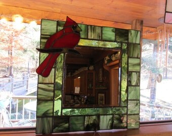 Unique stain glass cardinal related items | Etsy