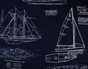 Sailboat blueprint | Etsy
