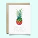 Pineapple Greeting Card Fineapple Valentine's