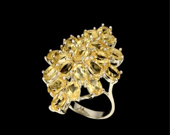 Large citrine ring | Etsy