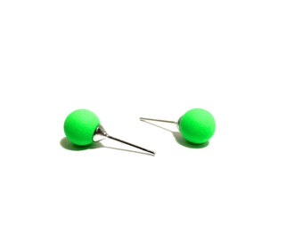 Green neon studs | Etsy