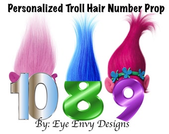Trolls numbers | Etsy