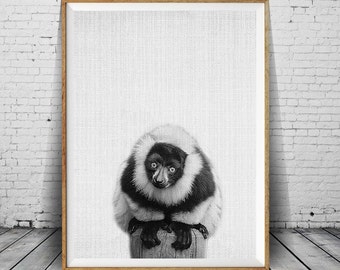 Lemur print | Etsy