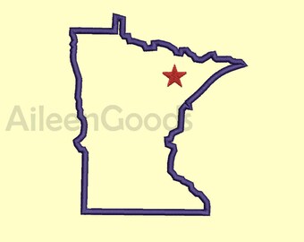 Minnesota shape | Etsy
