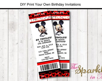 Mickey mouse tickets | Etsy