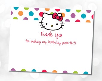 Kitty thank you card | Etsy