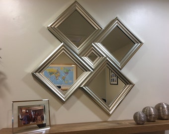 Ribbon Banner Mirror / Handmade Wall Mirror Scroll Banner Wall