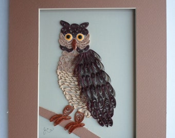 Paper quilling owl | Etsy