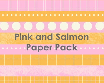 Papel digital salmon | Etsy