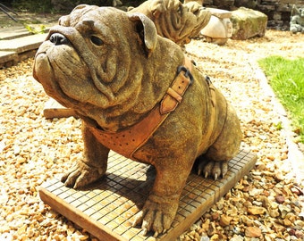 Bulldog statue | Etsy