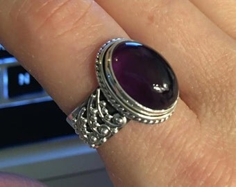 Purple quartz ring | Etsy