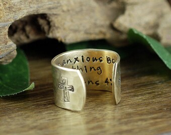 Bible verse ring | Etsy