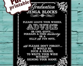 Jenga guest book | Etsy