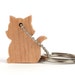 Cat Key Chain Wood Scroll Saw Outline Animal Keychain Kitty