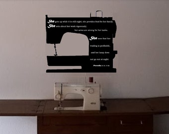 Sewing wall decal | Etsy