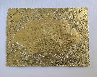 Gold paper doilies | Etsy