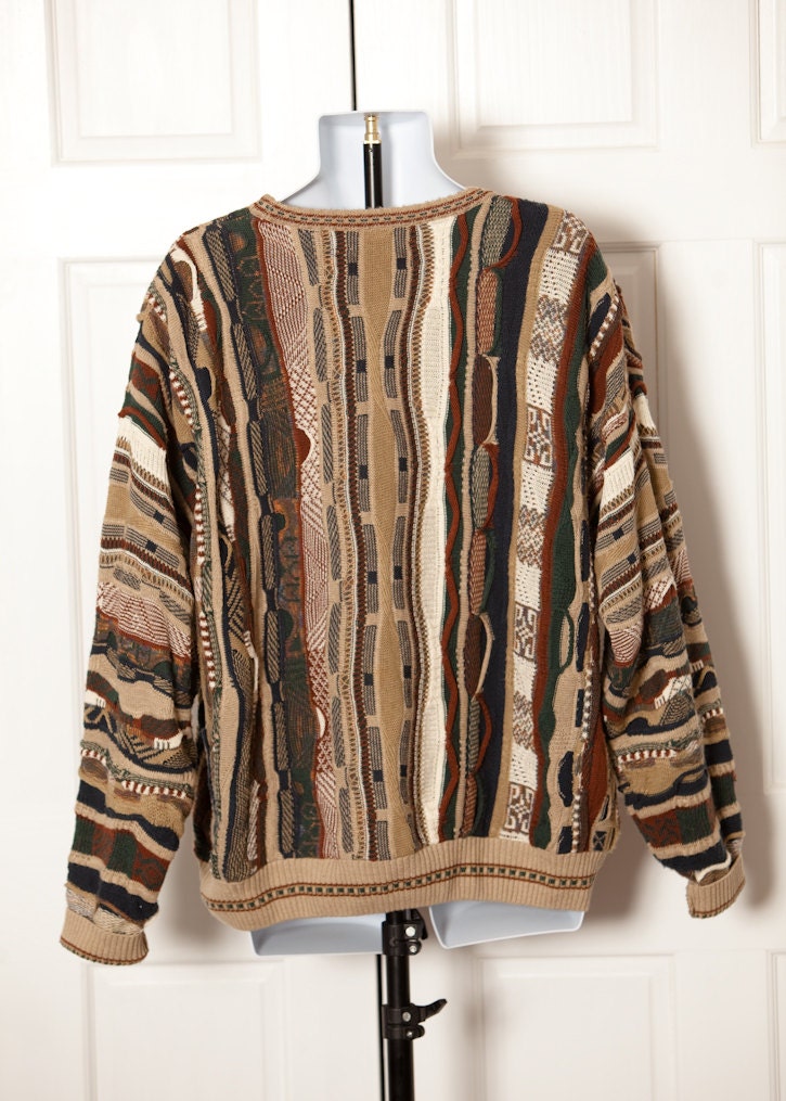 Vintage 90s Mens Textured Sweater CROFT & BARROW XL