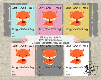 Fox valentine card | Etsy
