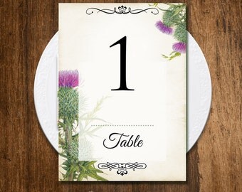 Printable Rustic Table Numbers 1-20 Wedding INSTANT DOWNLOAD