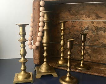 Brass candlesticks | Etsy