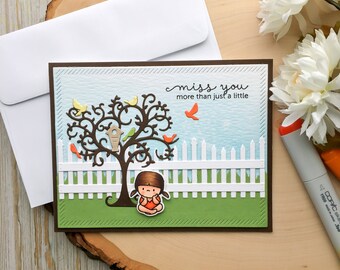 Miss you friend card | Etsy