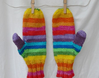 Rainbow mittens | Etsy