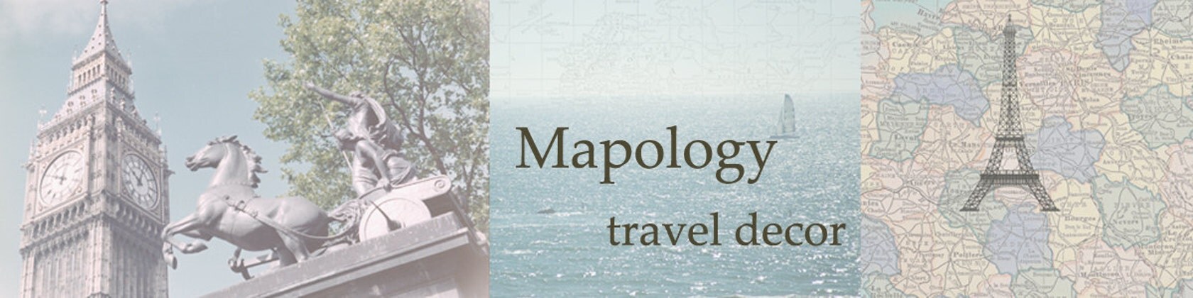 World map shower curtains pillows duvets Vintage Maps by Mapology