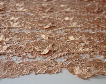 Gold lace fabric | Etsy