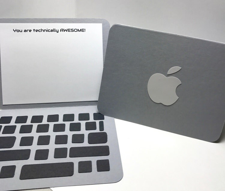 Computer Laptop Card Handmade by TreasuresForACure on Etsy