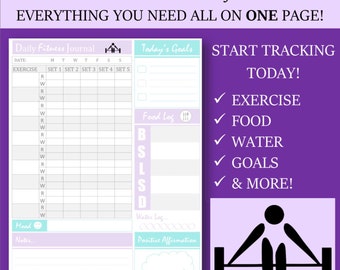 Weekly Health Tracker Printable Food Tracker Weight