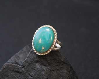 Teal gemstone ring | Etsy